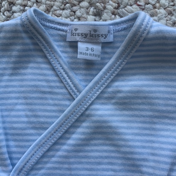 Kissy Kissy | Shirts & Tops | Kissy Kissy Baby Light Blue And White ...